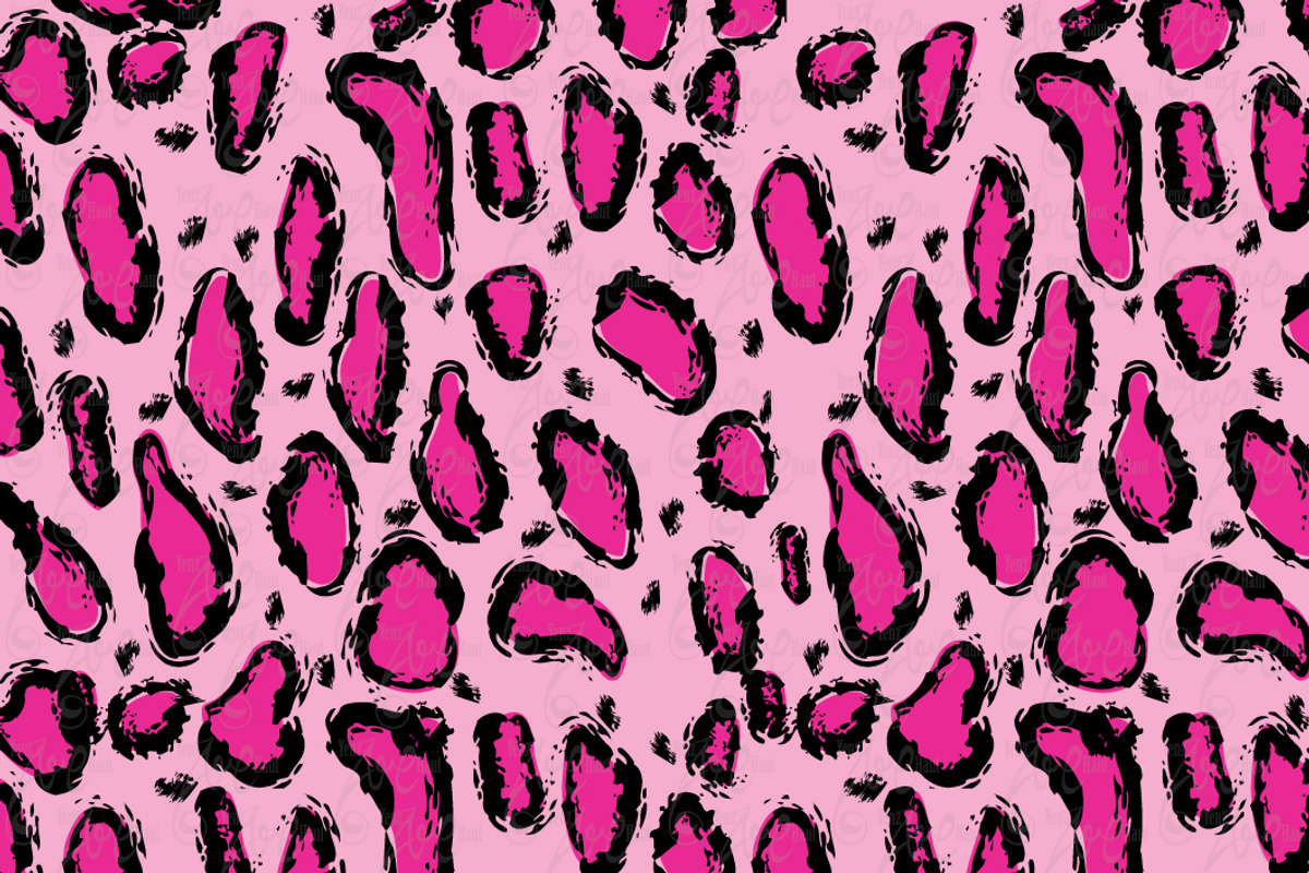 Pink Animal Print Digital paper, an Animal Illustration by YenzArtHaut