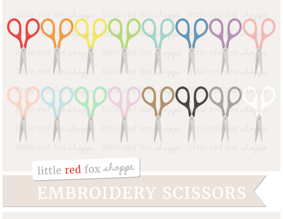Embroidery Scissors Clipart, an Education Illustration by Little Red ...