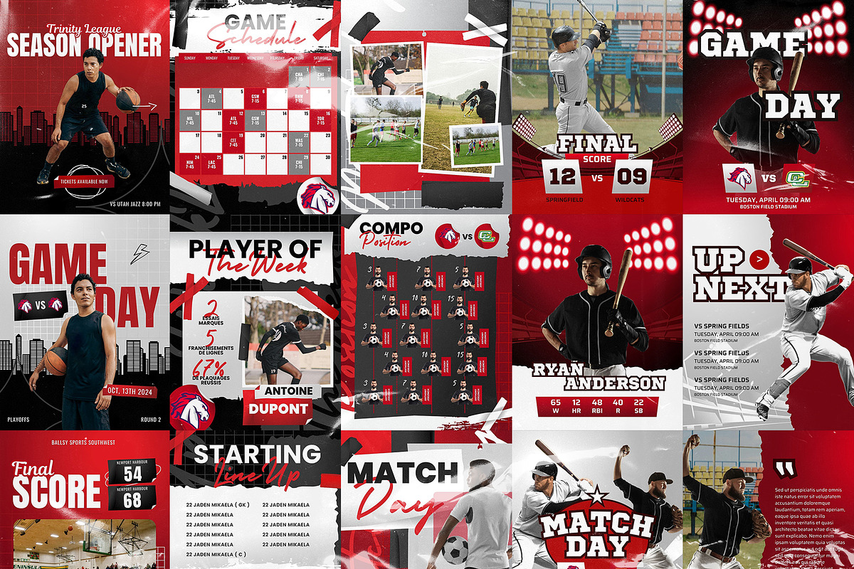 74 Sports Canva Social Media, a Social Media Template by Graphics Frag ...