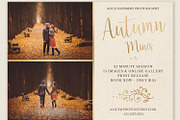 Fall Mini Session Template, a Flyer Template by MockTurtleStudio