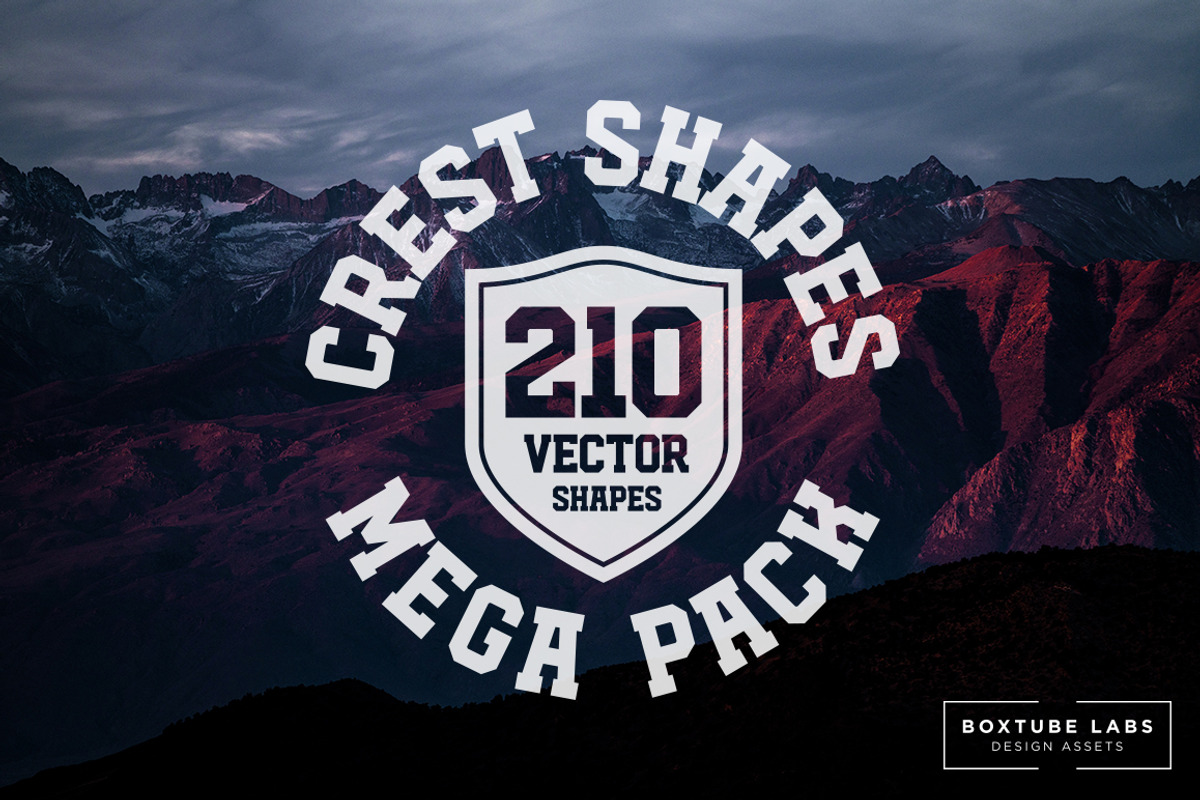 Crest Shapes Mega Pack, a Shape Add-On by BoxTube Labs
