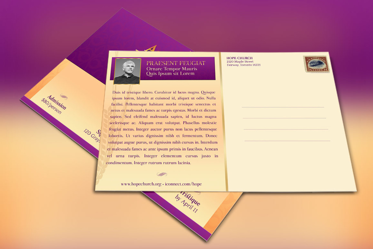 Church Banquet Invitation Template, a Card Template by Godserv Designs