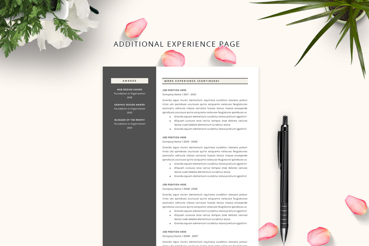 5 Pages Resume Template - SALE, a Resume Template by GResume