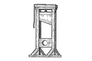 Guillotine executions device sketch | Object Illustrations ~ Creative ...