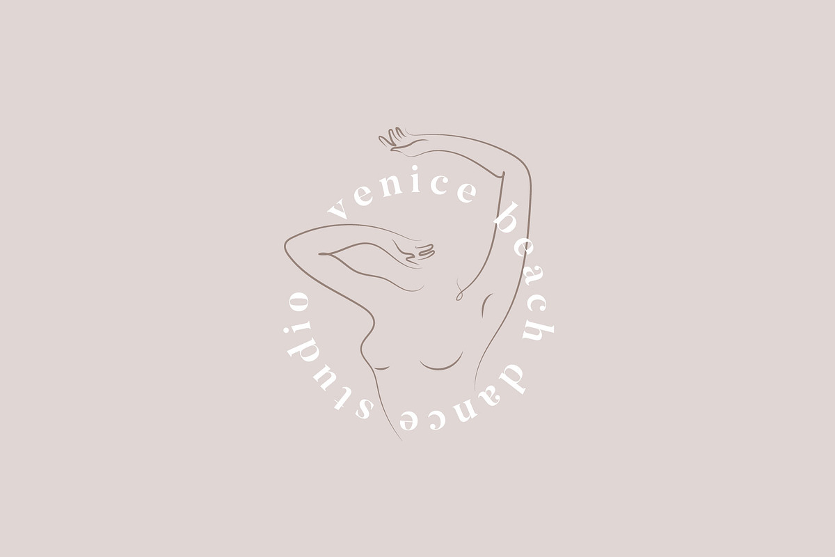 Feminine line drawing logo kit, a Branding & Logo Template by Tropical Type