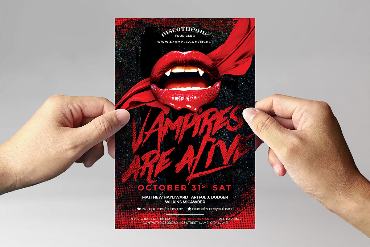 Halloween Vampire Flyer Template, a Flyer Template by BrandPacks