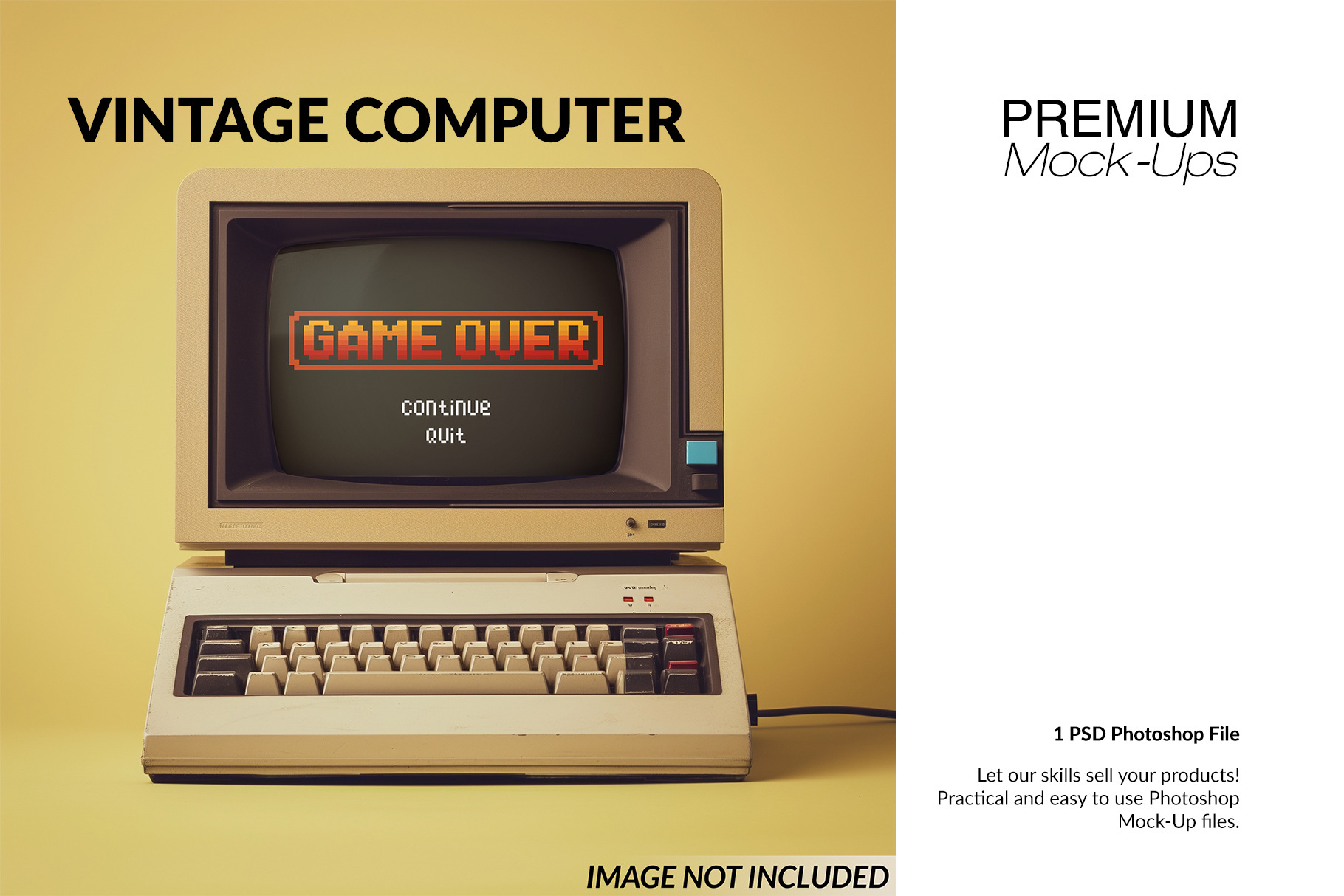 Vintage Computer Mockup, a Mac Mockup by mock-ups