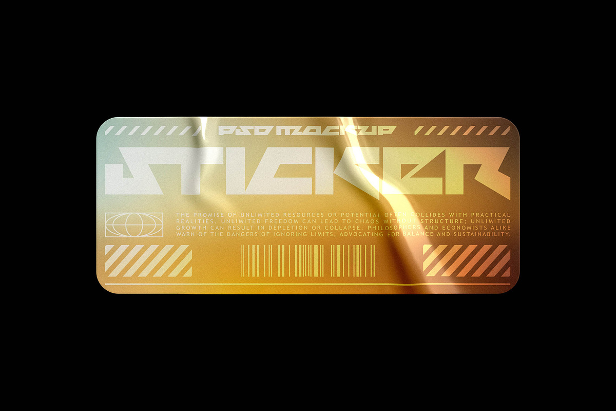 Rectangle Vinyl Sticker Mockup, a Pens & Pencil Mockup by Design Squad