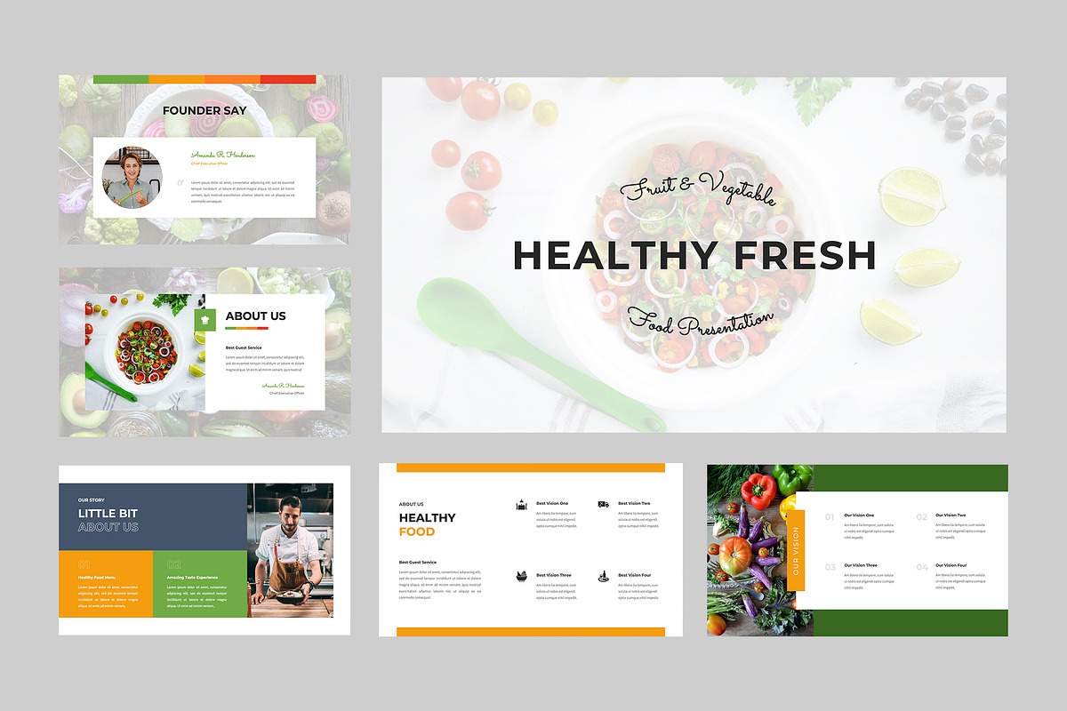 Healthy Food - Powerpoint Template, a Presentation Template by TMint ...