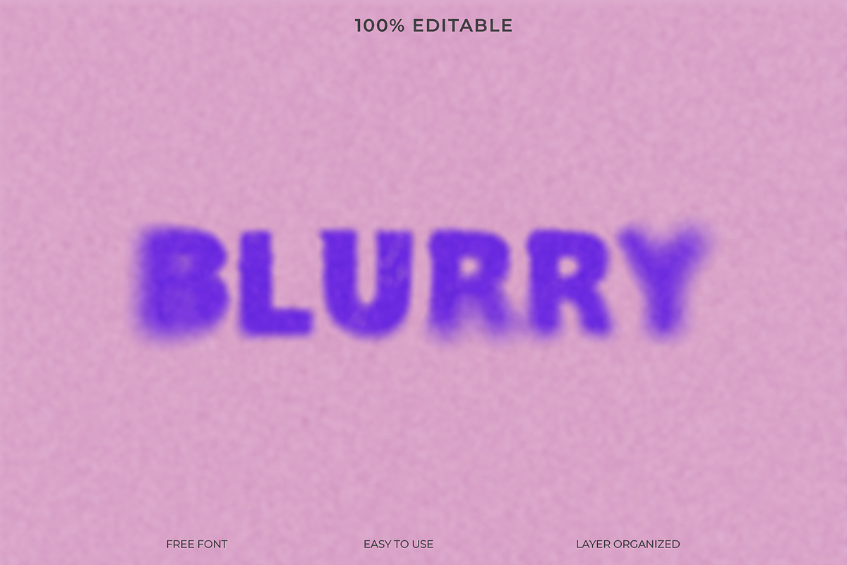 Blurry Text Effect Style PSD, a Brushes & More by Imamul001