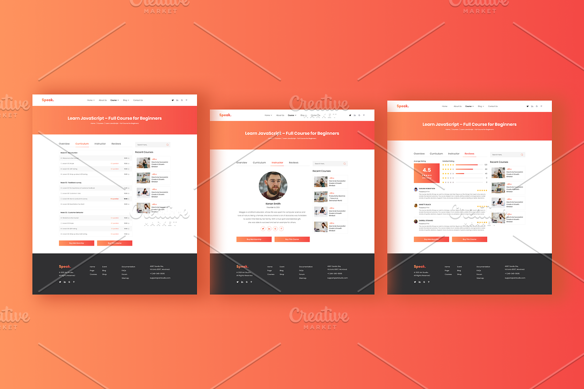 Speak-Education & LMS Figma Template