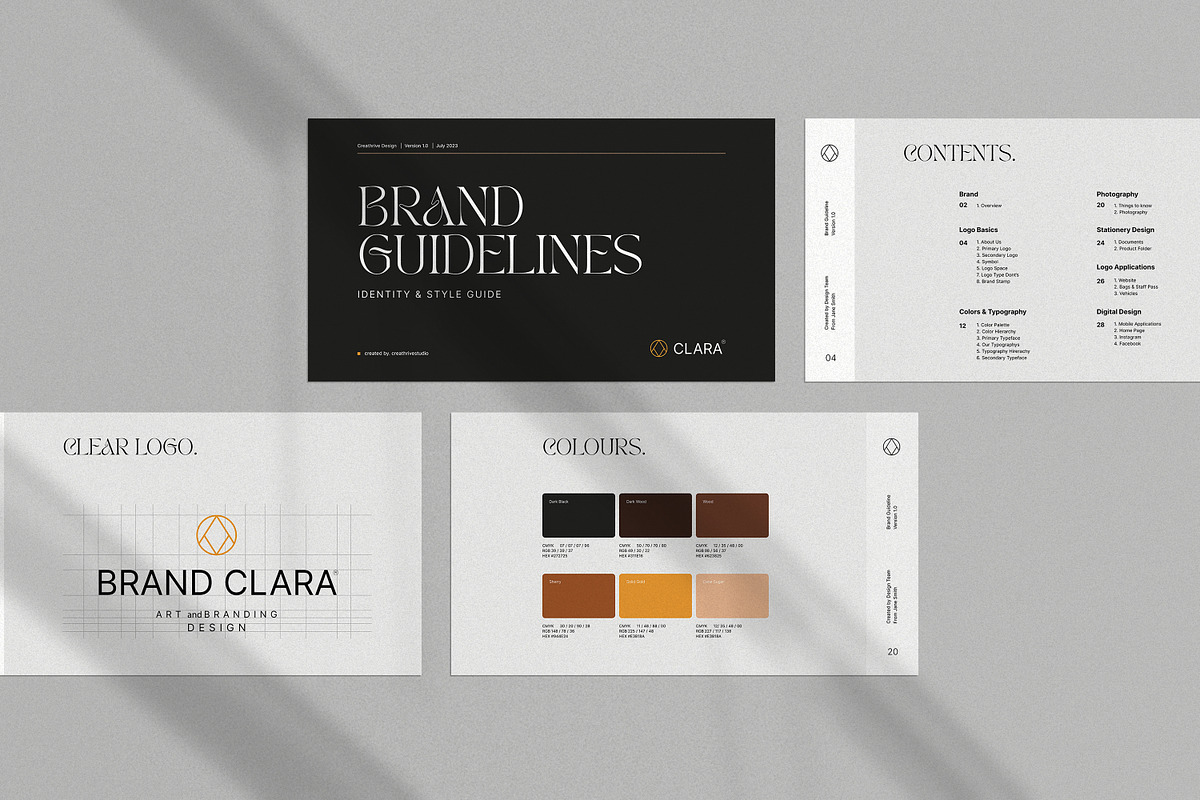 CLARA-PowerPoint Brand Guidelines, a Presentation Template by ...