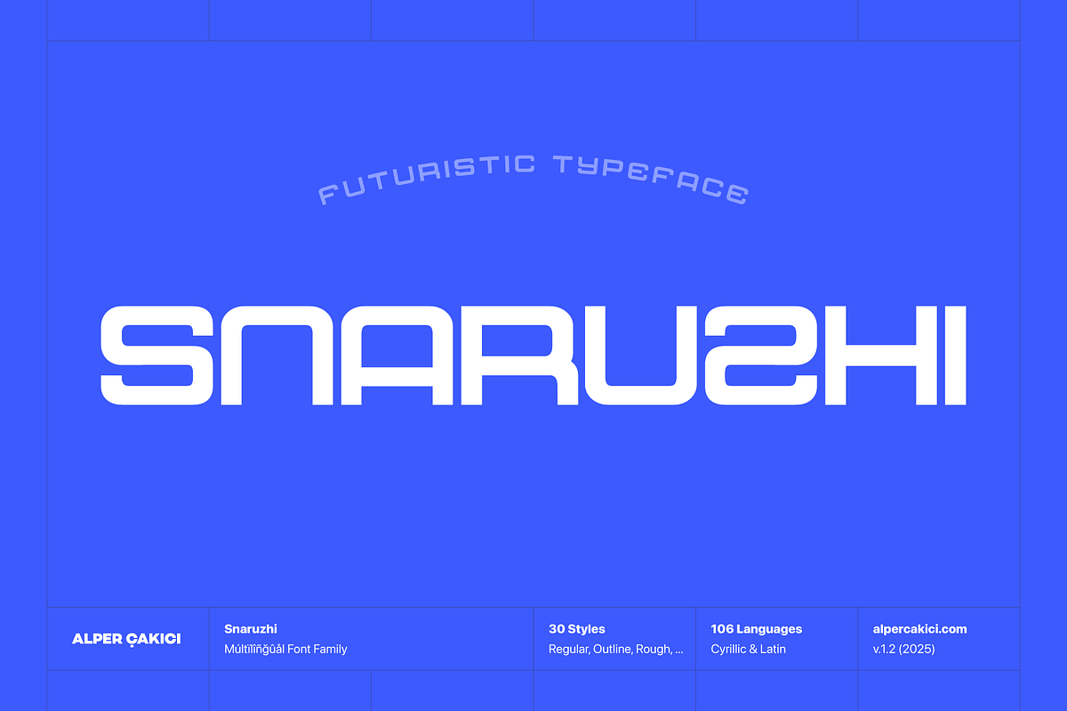 Snaruzhi Cyrillic Typeface (30 Fonts)