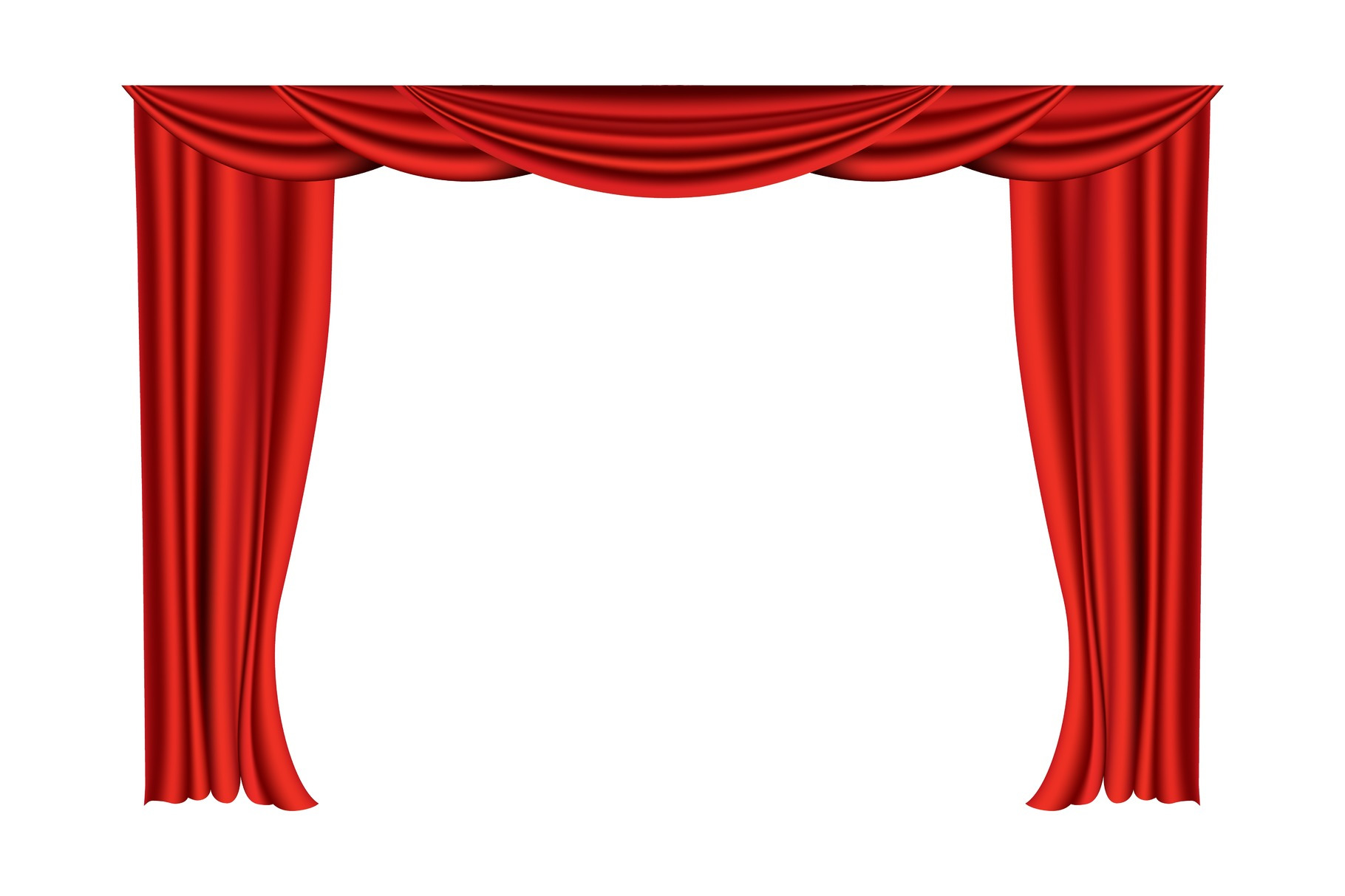 Red curtains realistic | Decorative Illustrations ~ Creative Market