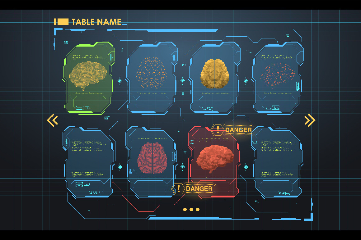 Set of Futuristic HUD UI elements, a Templates & Theme by Andrew_Derr