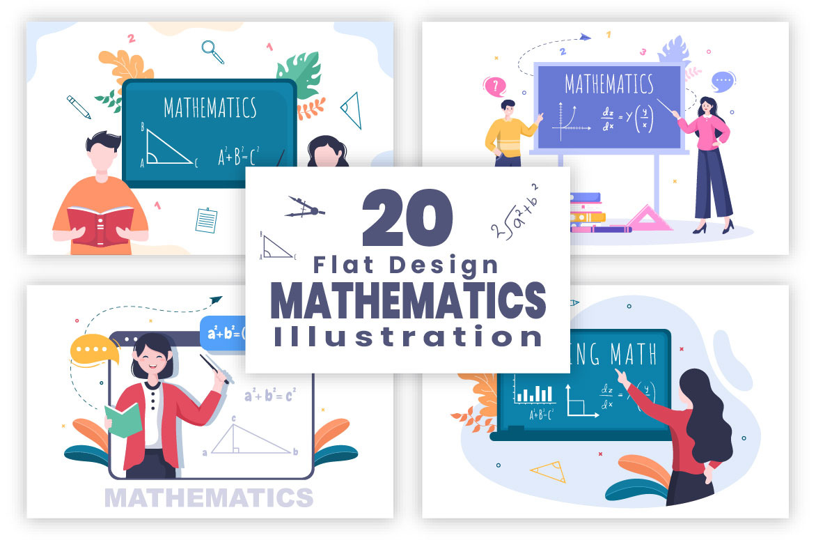 20 Learning Mathematics of Education | Education Illustrations ...