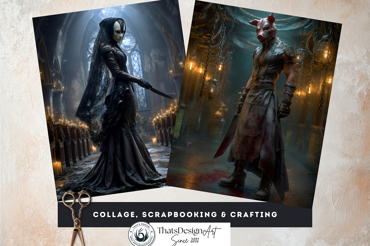 Slasher Movie Horror Digital Papers