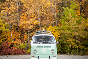 VW Bus in the Fall, a Transportation Photo by Crux Creative