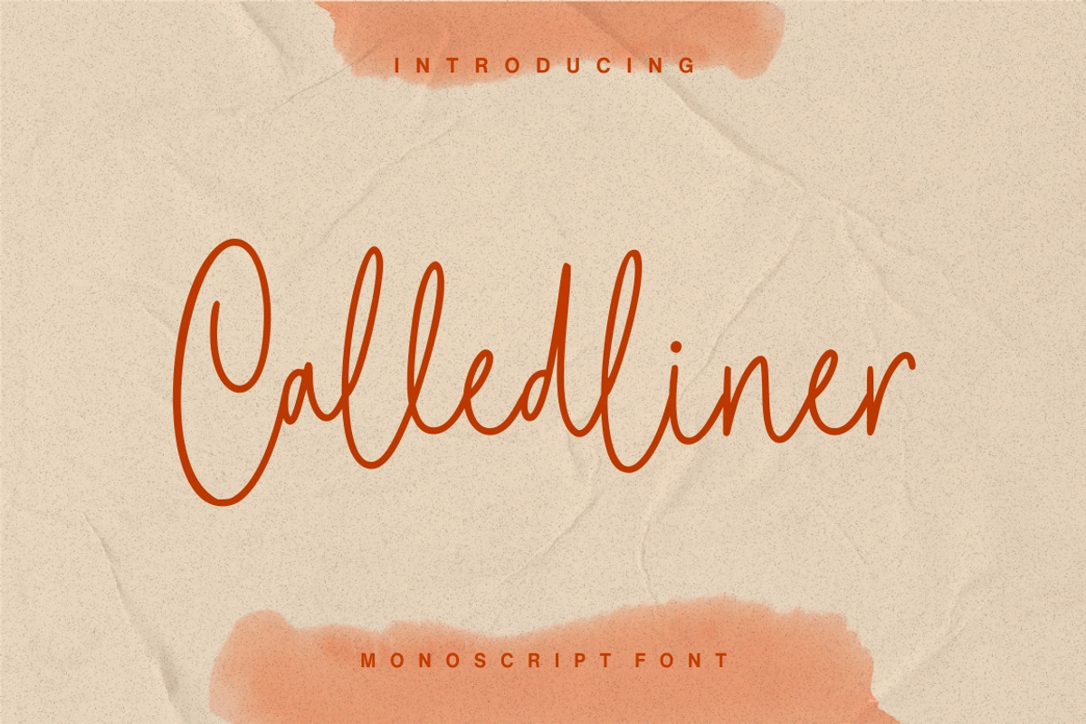 Calledliner - Monoscript Font, a Script Font by StringLabs | Creative Market