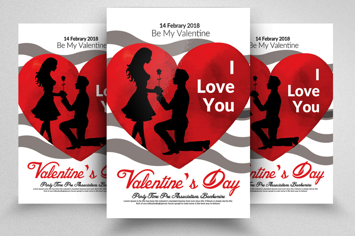 14th Feb Valentines Day Flyers, a Flyer Template by Design Up