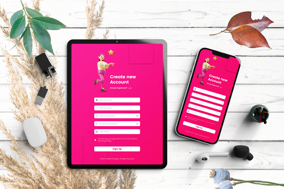 iPad Pro and iPhone Mockups, an iPhone Mockup by 2M GRAPHICS DESIGN