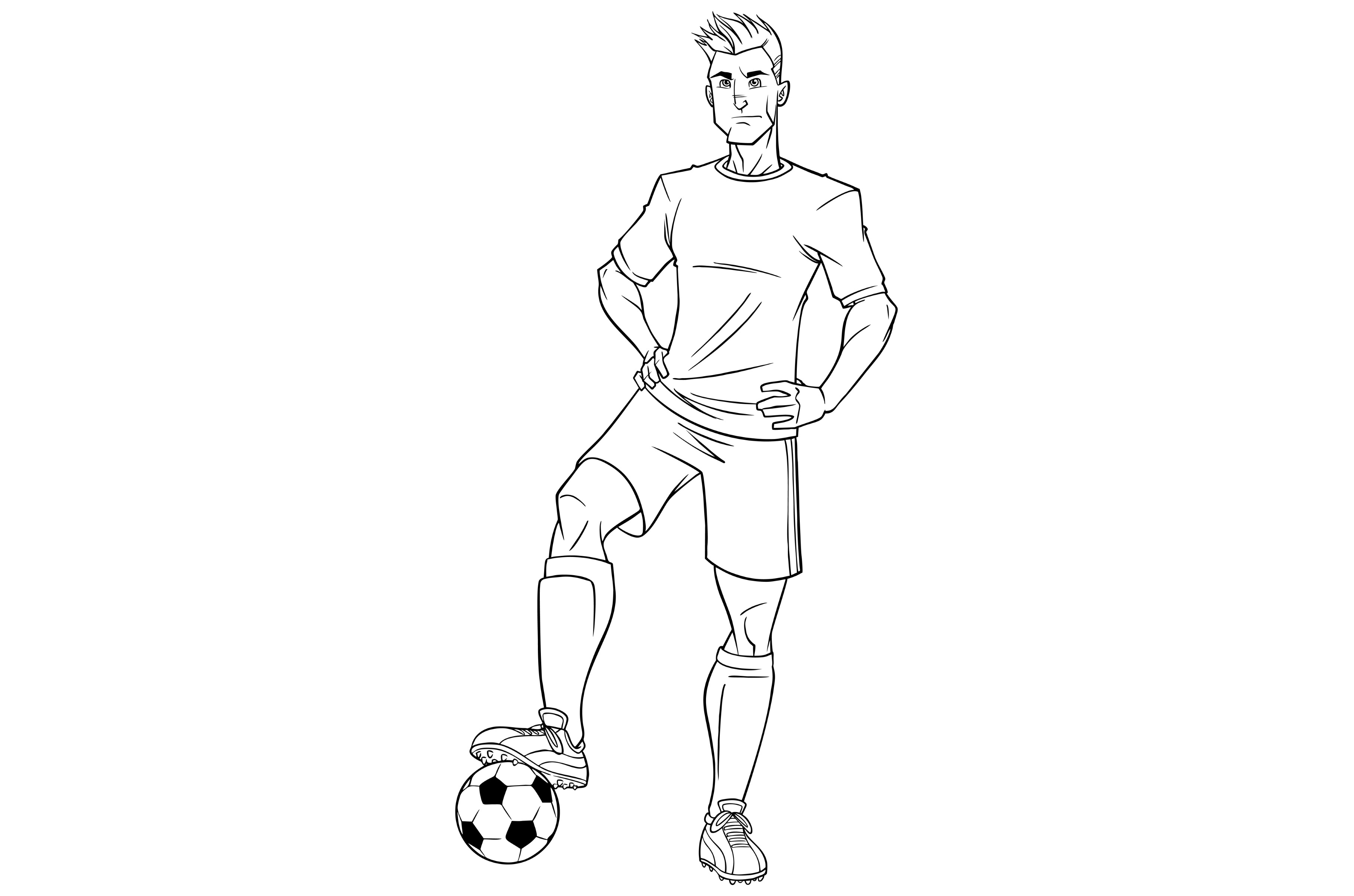 Football Player Line Art, an Illustration by Malchev