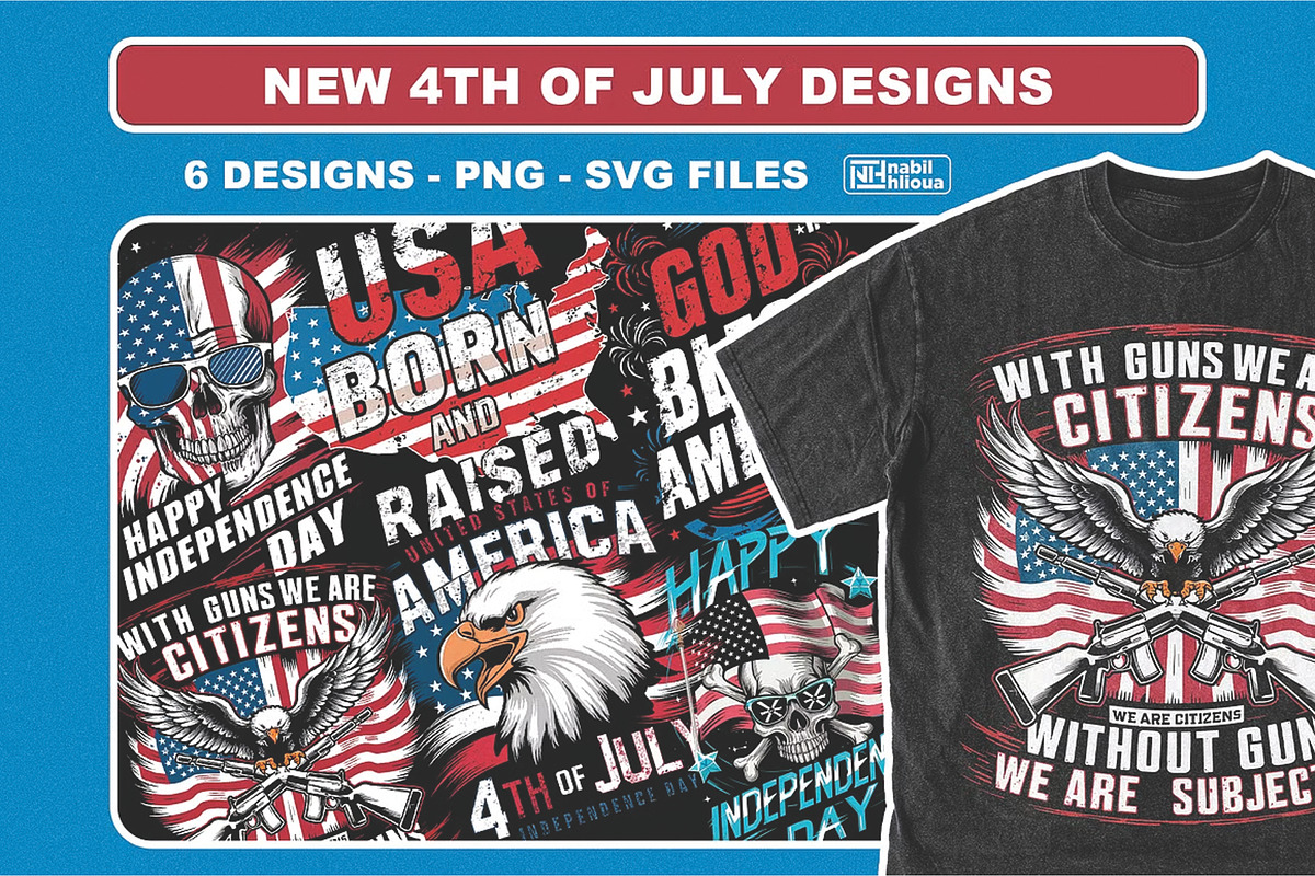 2024 new 4th of july POD designs