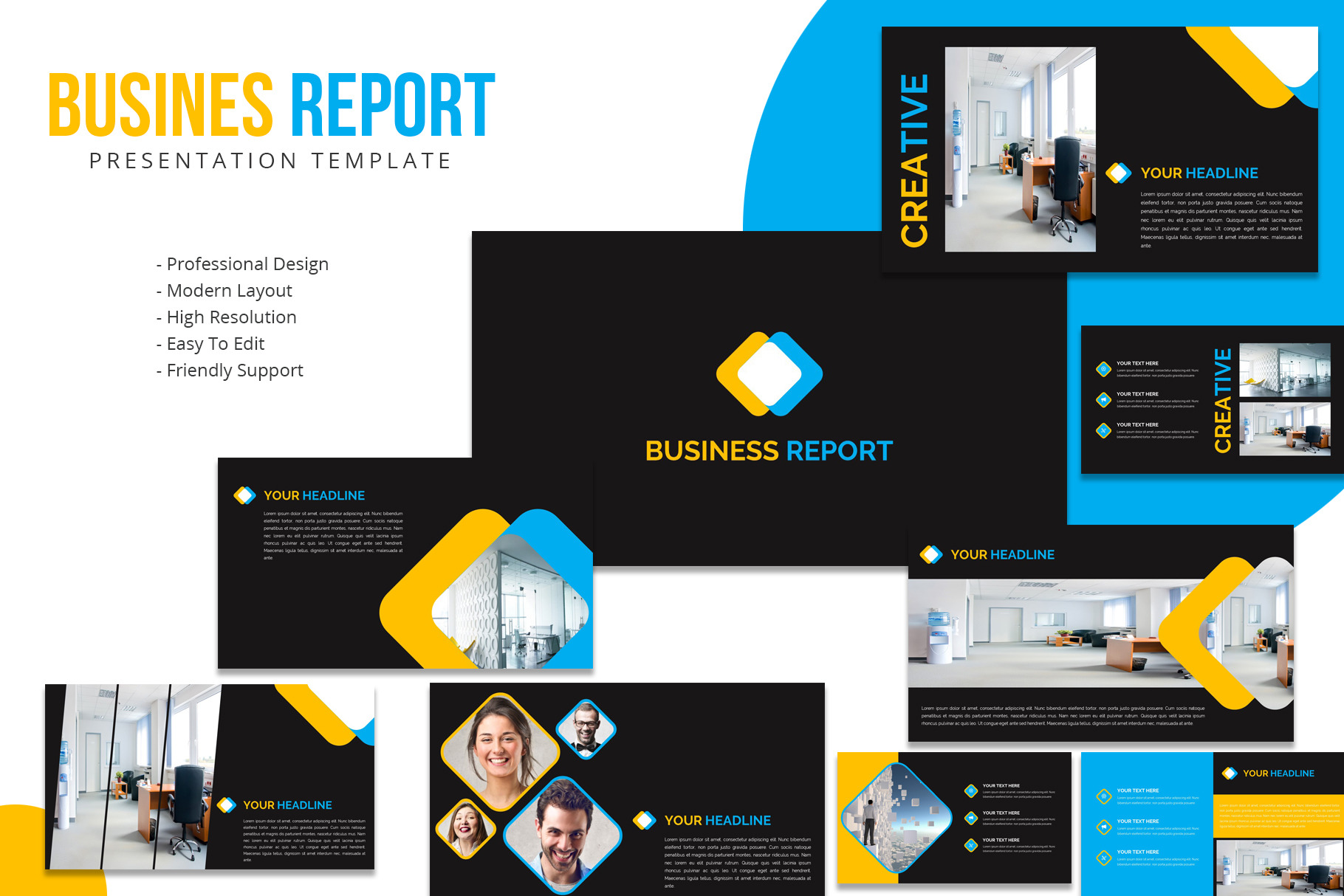 Business Report Powerpoint Template, a Presentation Template by ...