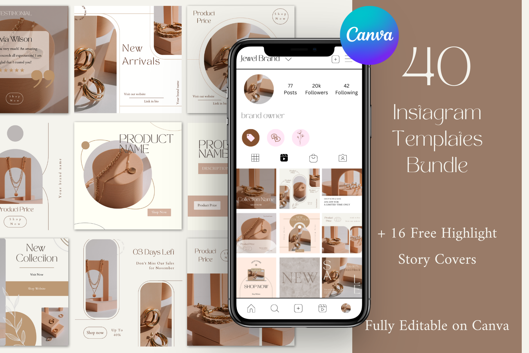 Instagram Templates bundle, a Social Media Template by Aurora