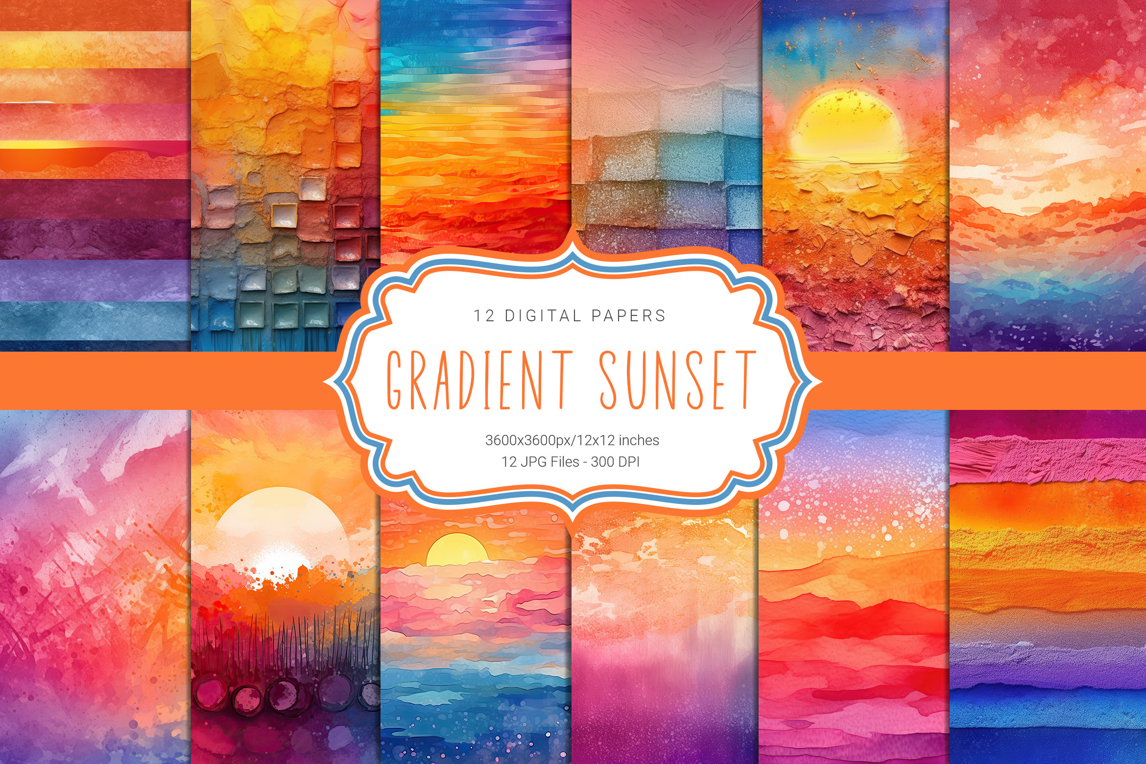 Gradient Sunset Textures