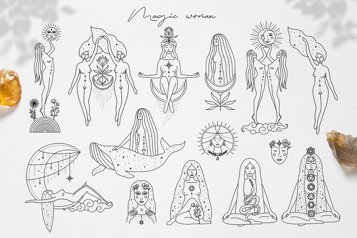 Magic woman & nature, a Person Illustration by Alisovna