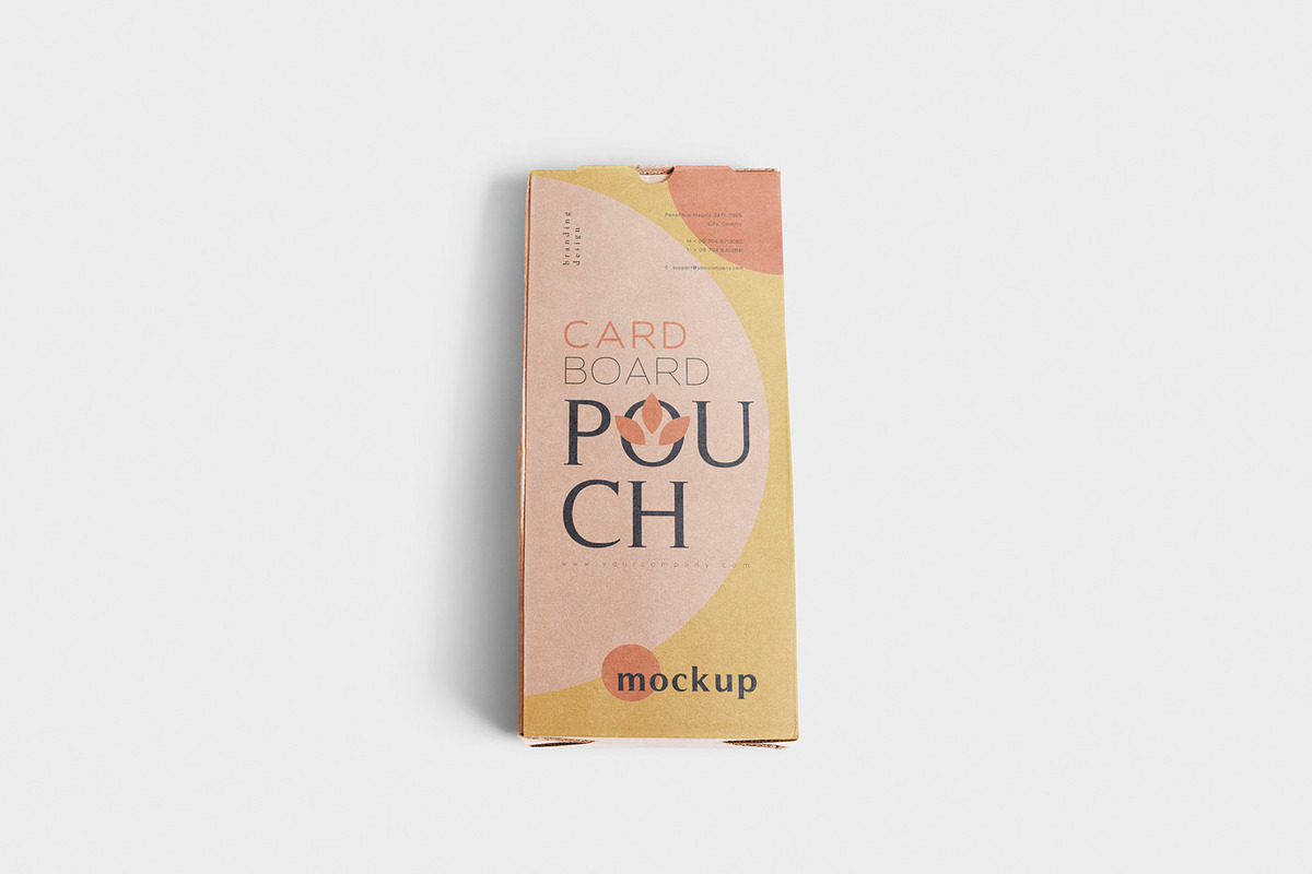 Cardboard Pouch Mockups, a Packaging Mockup by GfxFoundry