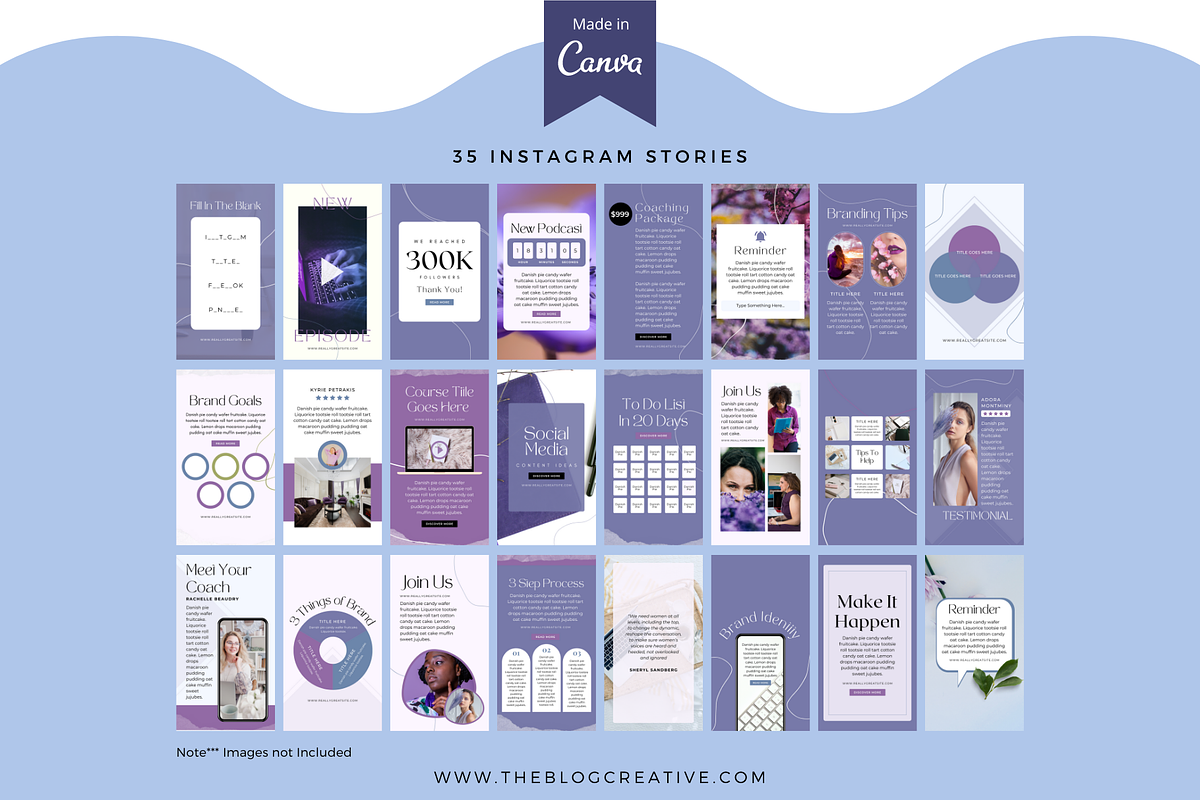 Purple IG Post & Stories Canva