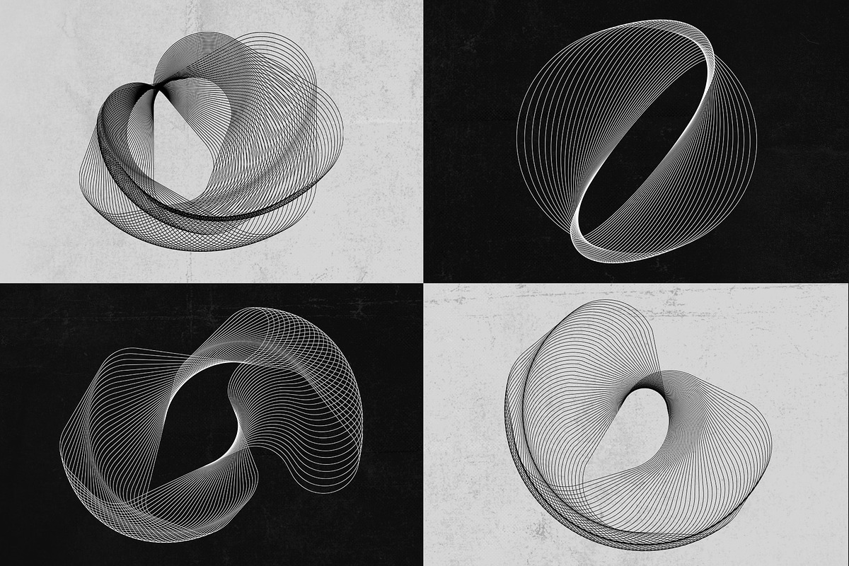 225 Wireframe Vector and PNG Elements