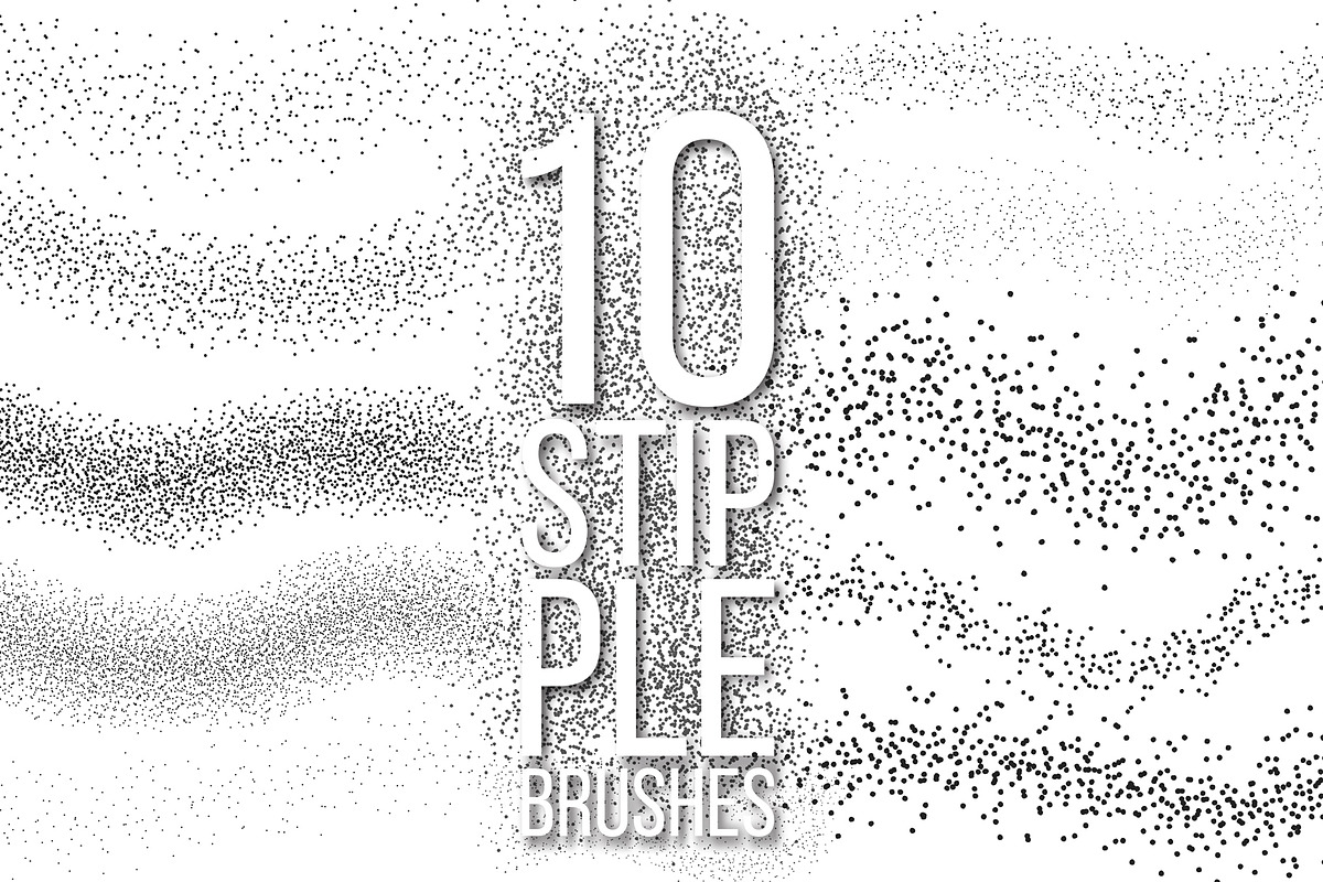 Stipple Brushes for Illustrator, a Brush Add-On by OlgaRom | Creative ...