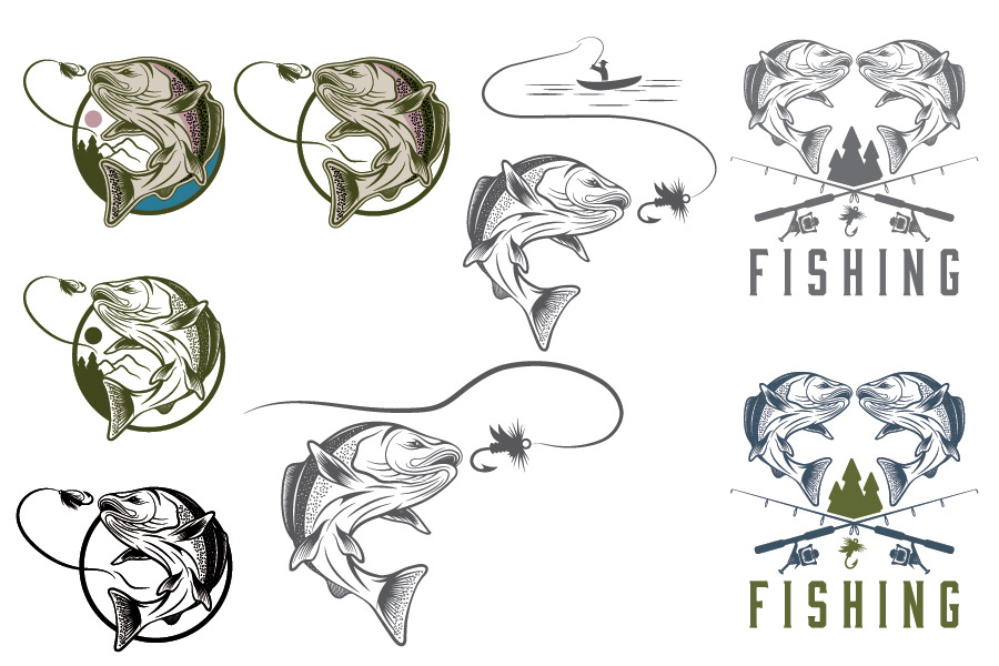 Set of fish, a Sport Illustration by UVAconcept