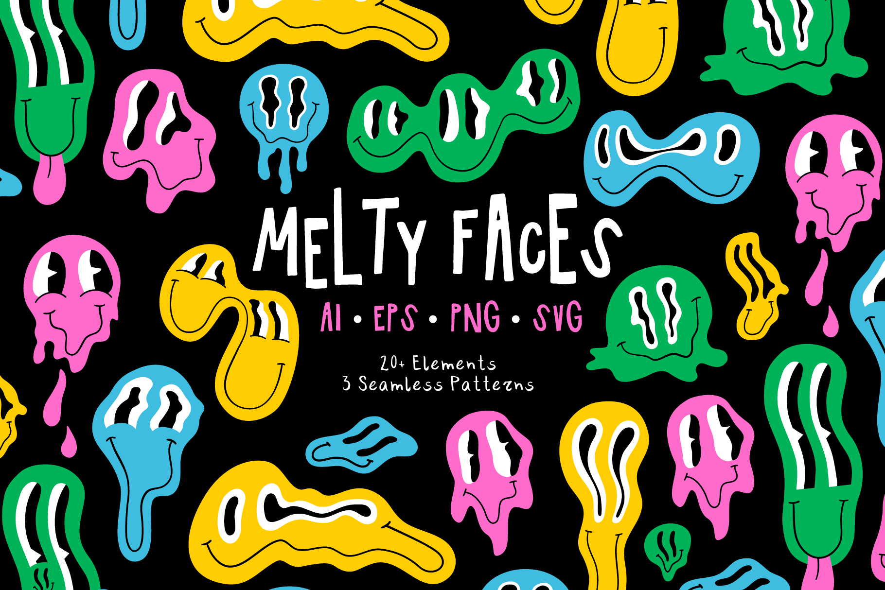 Melty Faces: Elements + Patterns