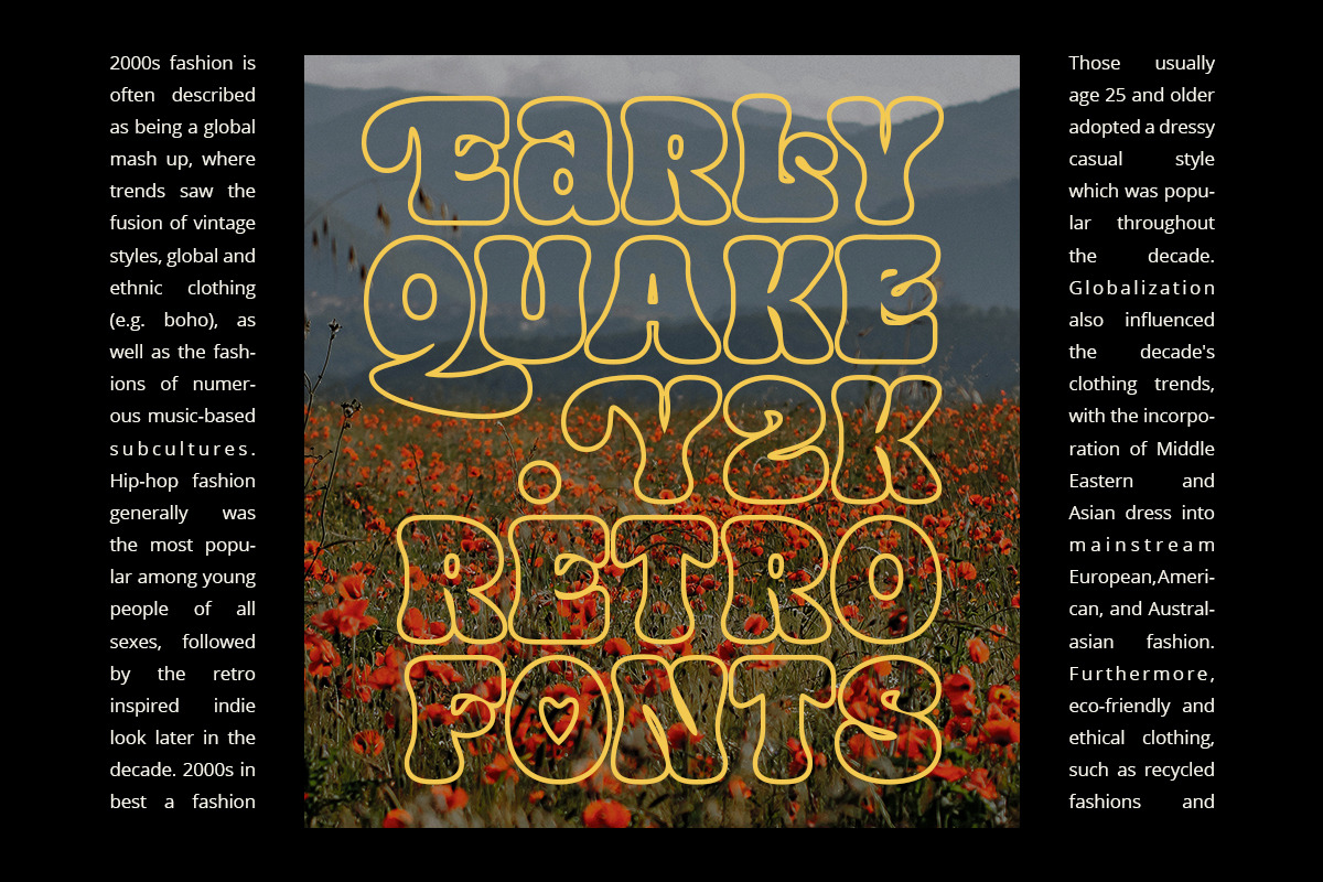 Early Quake - Y2K Retro Font, a Serif Font by Dharmas Foundry