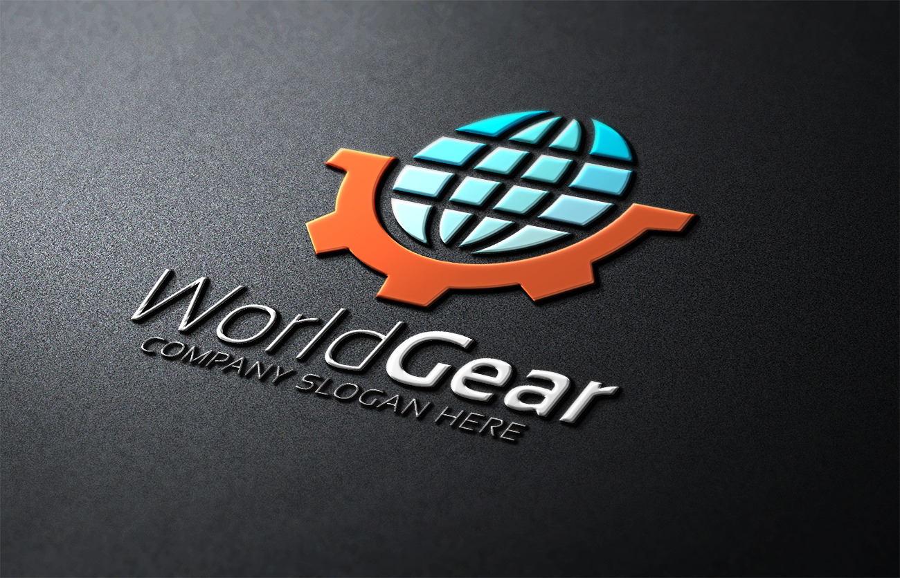 World Gear Logo, a Branding & Logo Template by essegraphic