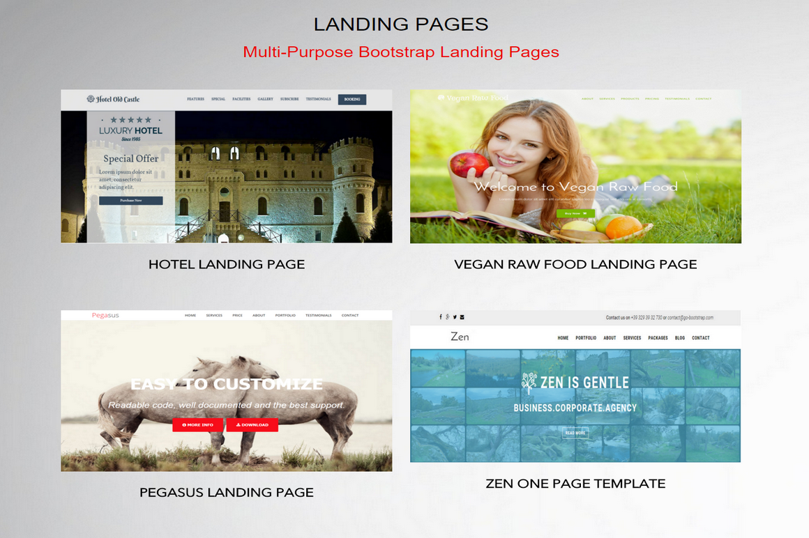Landing Pages – One Page Template, a Bootstrap Template by auroraruggieri