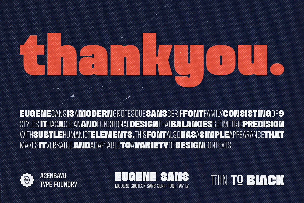 Eugene Sans Fonts Family | Creative Market