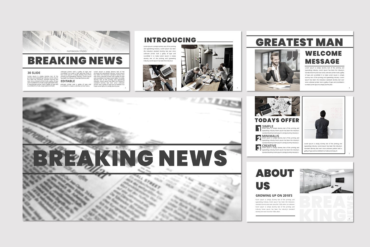 Breaking News - Powerpoint Template, a Presentation Template by inspirasign