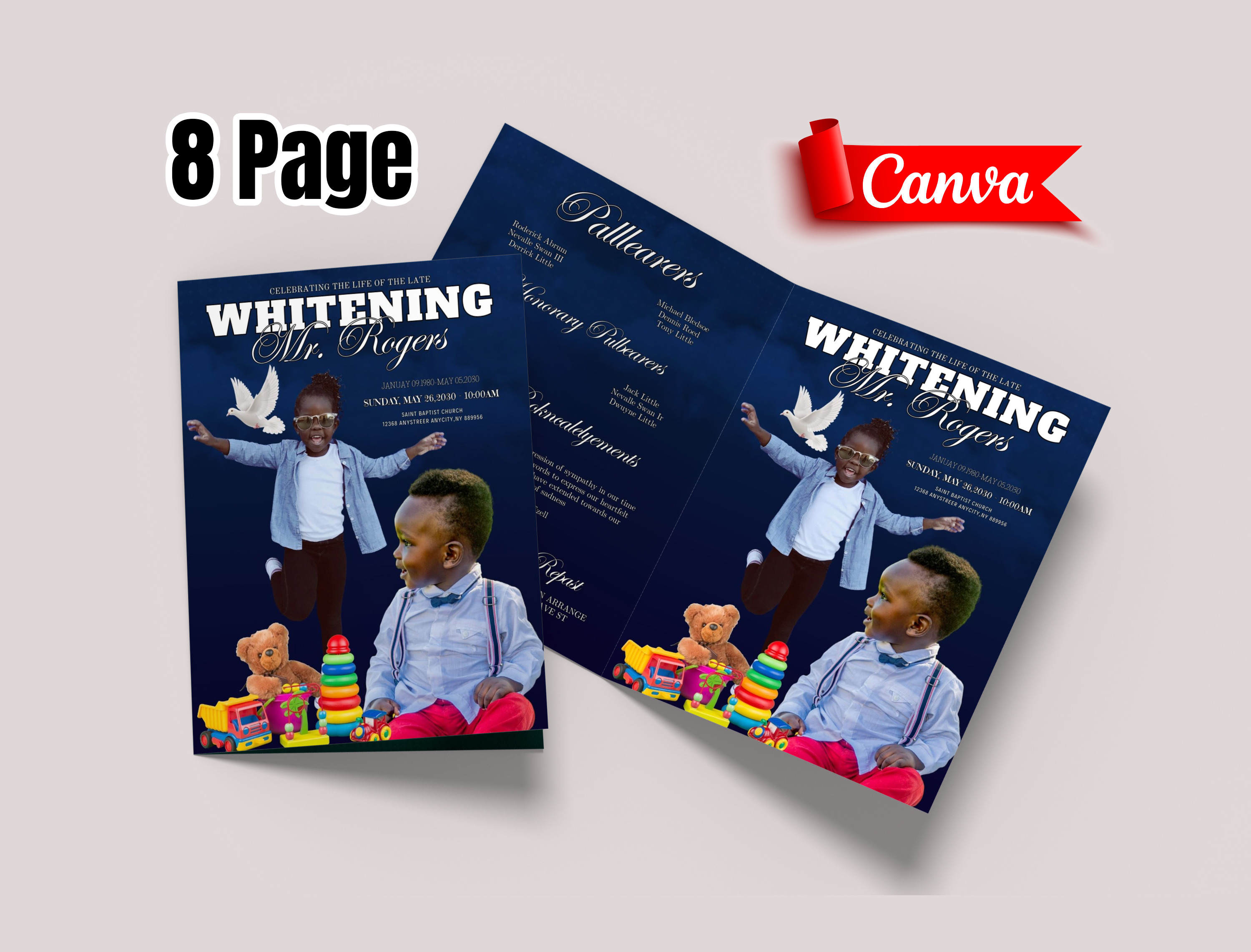 funeral program template for kids, a Templates & Theme by craftsmaker ...