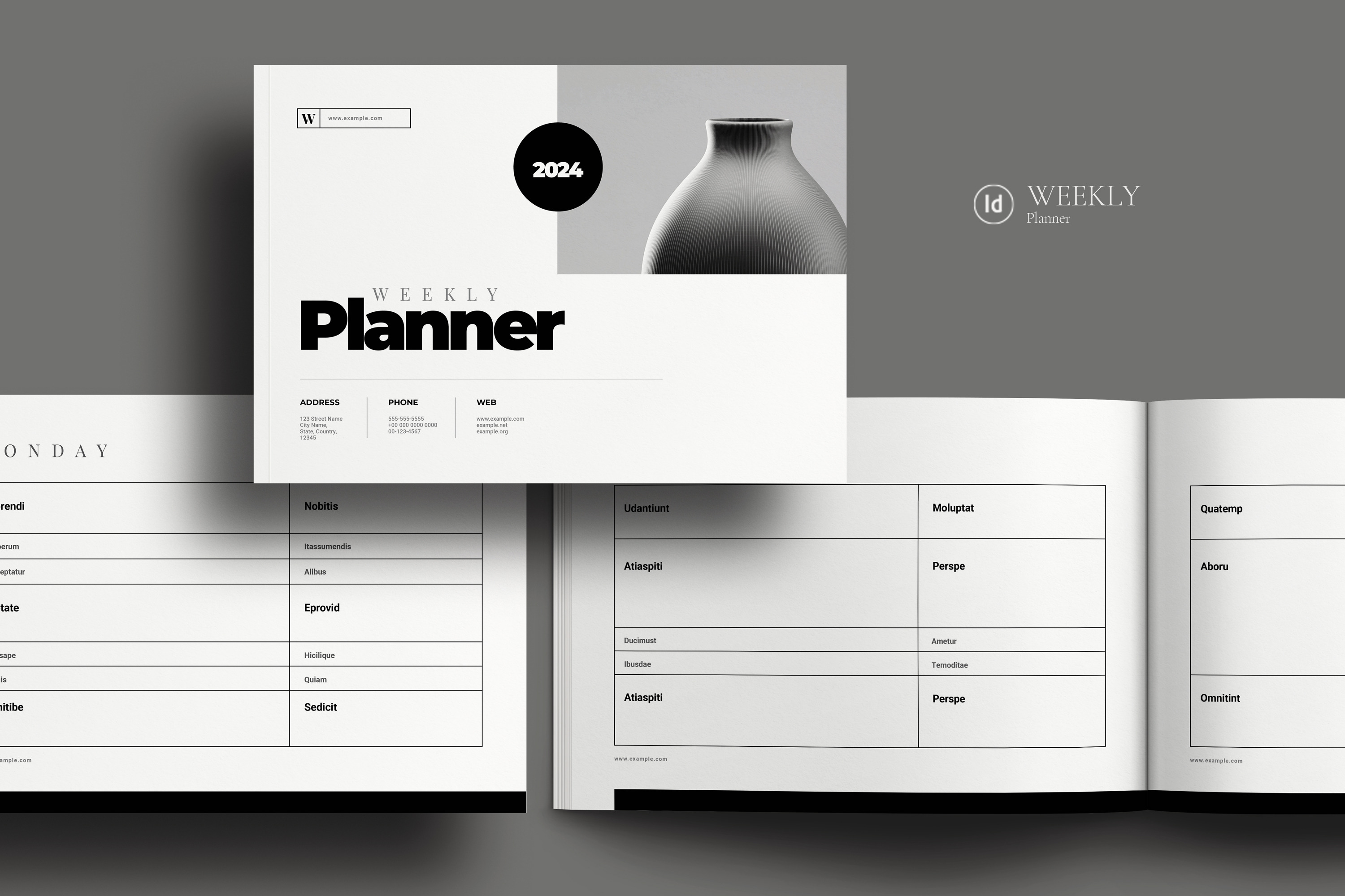 Weekly Planner Landscape Template, a Brochure Template by PrintIdea
