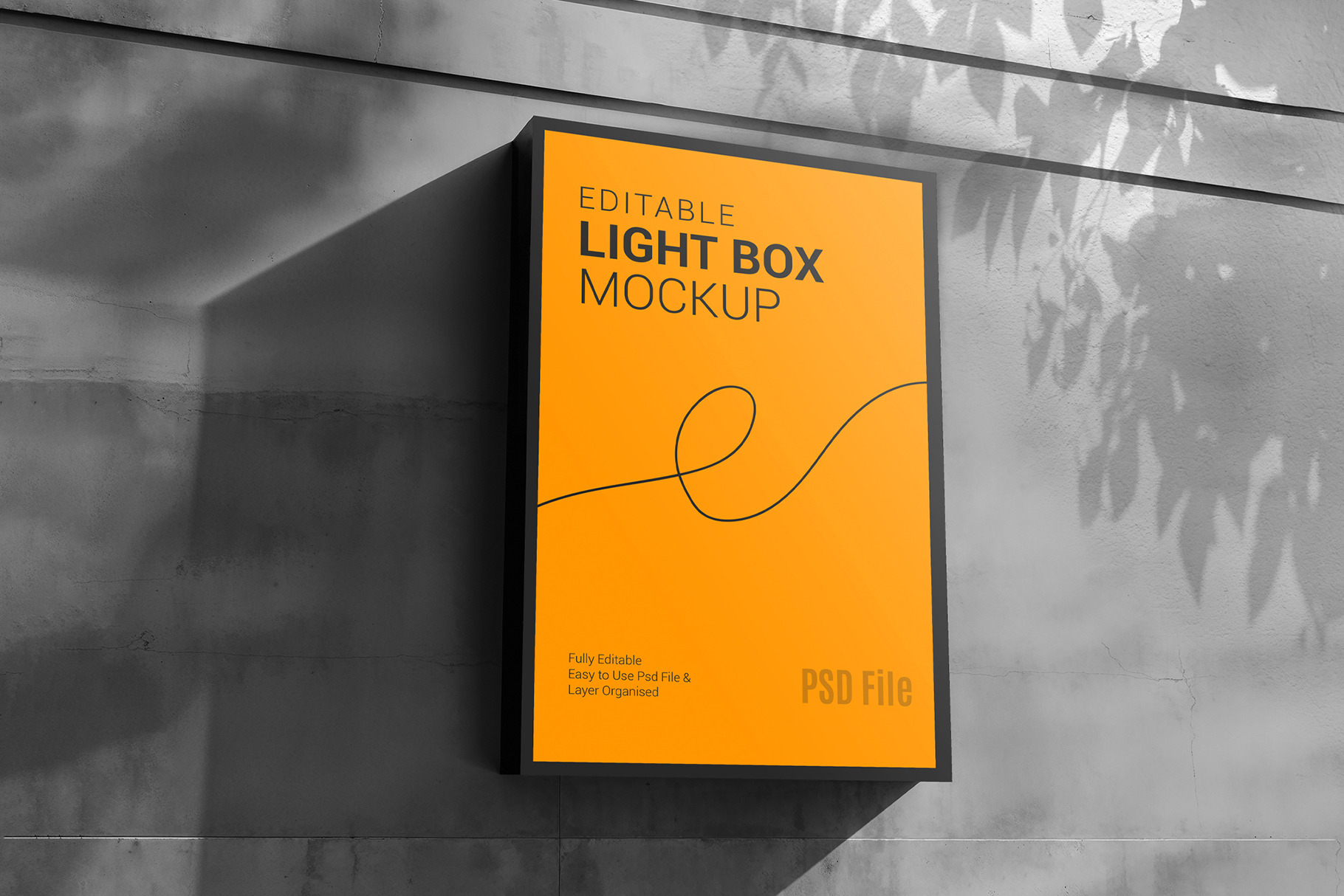 Editable Light Box Mockup