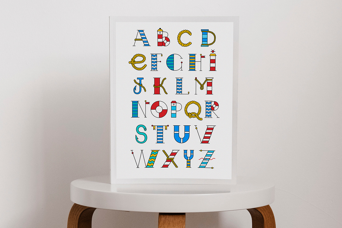 Hello Sailor Display Typeface, a Symbol Font by Katerina Osa