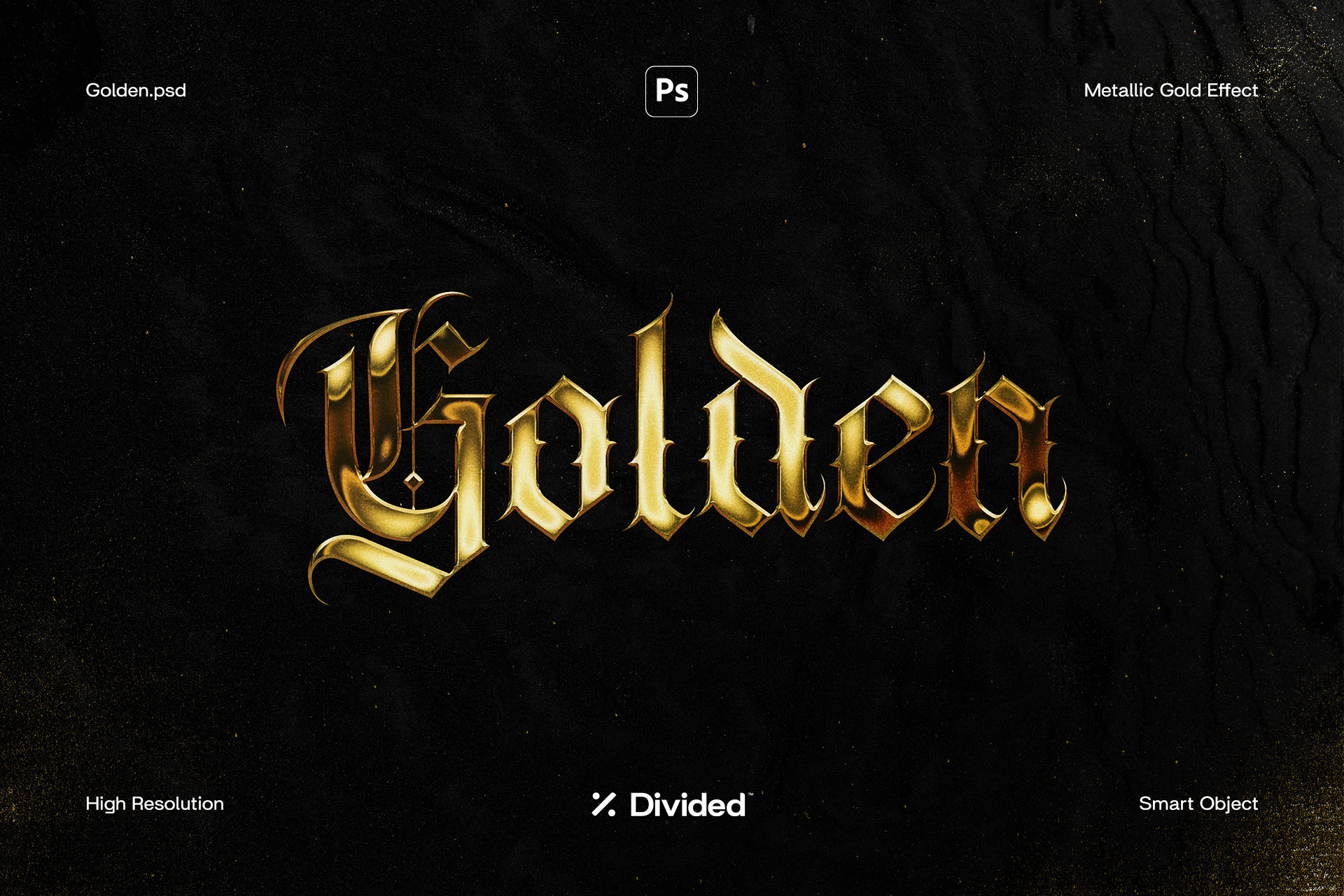 Golden Gold Chrome Effect, a Graphic by Divided.co | Creative Market