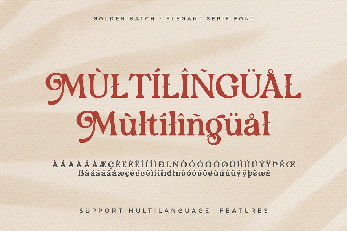 Golden Batch - Elegant Serif Font, a Serif Font by Shakira Studio