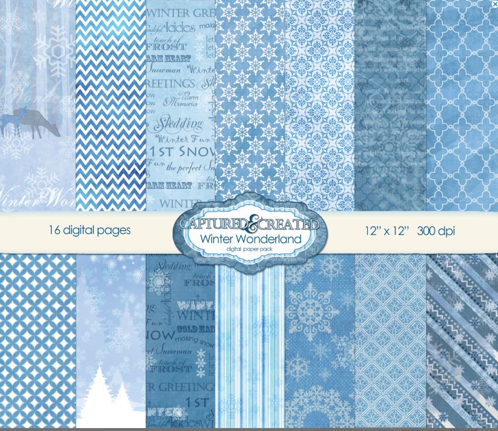 Winter Wonderland: Digital Paper-16, a Pattern Graphic by Captured and ...