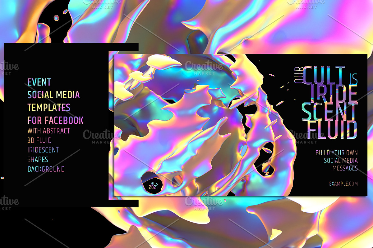 Abstract 3D Fluid Banners Template, a Social Media Template by Black ...